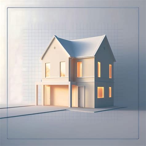 A Fusion Of Architecture And Blueprint Precision Premium Ai Generated Image