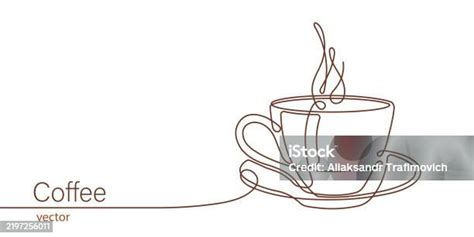 커피 한 잔 아침 식사 커피 음료 하나의 선화 벡터 일러스트 레이 션 라떼에 대한 스톡 벡터 아트 및 기타 이미지 라떼 스케치 0명 Istock