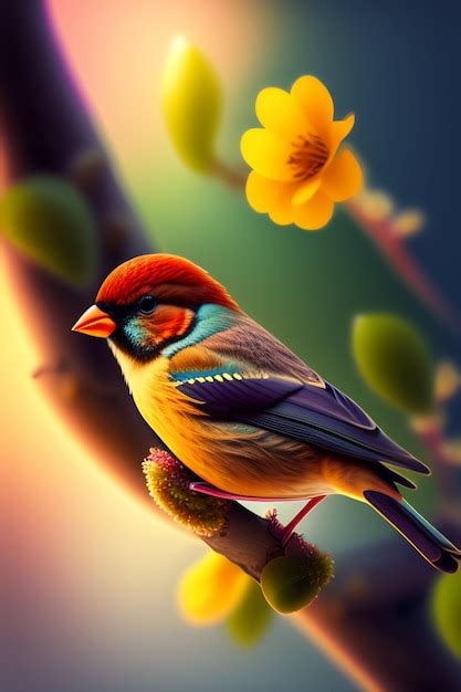 Premium Ai Image Sparrow On A Tree Premium Ai Image Sparrow On A Tree