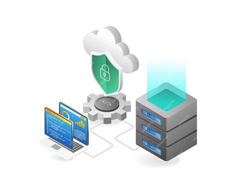 Premium Vector Cloud Computing Isometric Concept Server Hosting Data Center Cloud Computing