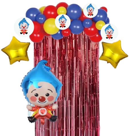 Set Decorativo Globos Payasito Plim Plim Cumpleaños