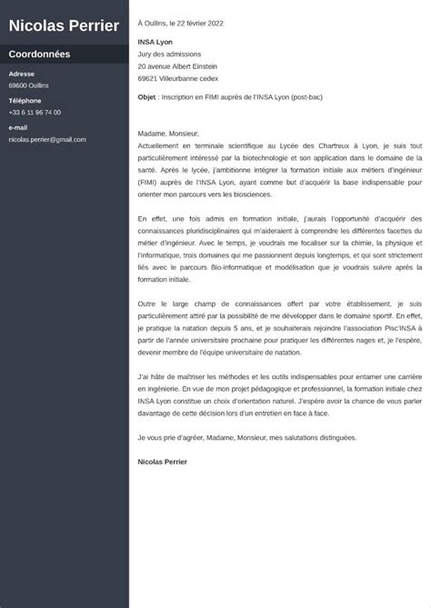 Lettre De Motivation Cole Ding Nieurs Exemple Tout Parcours Hot Sex Picture