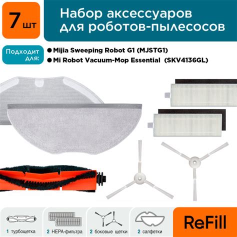 Набор аксессуаров Refill для роботов-пылесосов Xiaomi Mijia Sweeping ...