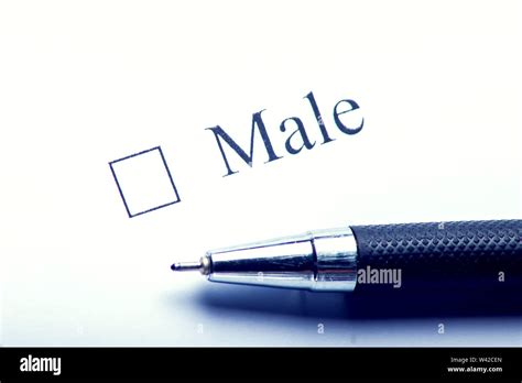 Male Checkbox With A Cross On White Paper Checklist Concept Stock Photo Alamy