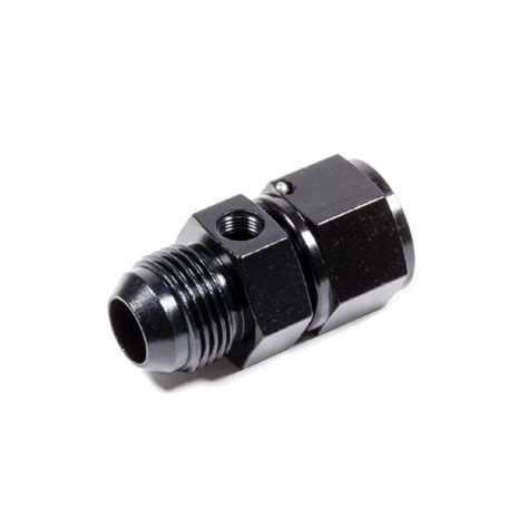 Fragola Gauge Adapter Straight 12 An Male 12 An Female Aluminum Black 1 8 Npt Gauge Port
