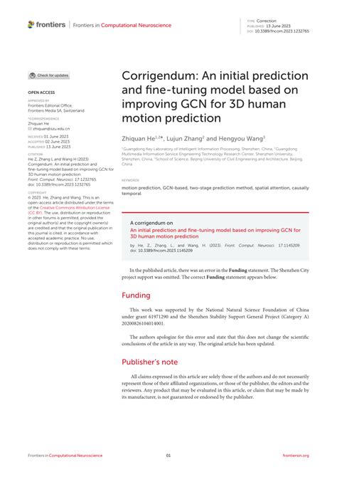 pdf corrigendum an initial prediction and fine tuning model based on