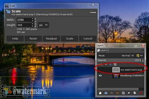 PhotoEffect Add A Graphic Watermark To Photo In GIMP Easy