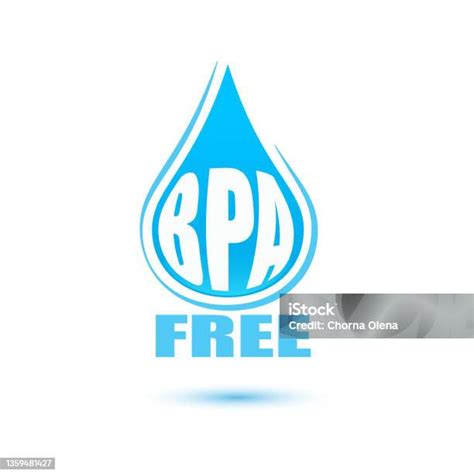 Bpa 무료 벡터 인증서 아이콘입니다 비스페놀 A와 프탈레이트 없음 독성이 없는 플라스틱 및 안전한 식품 패키지에 서명합니다 벡터 일러스트레이션 0에 대한 스톡 벡터 아트