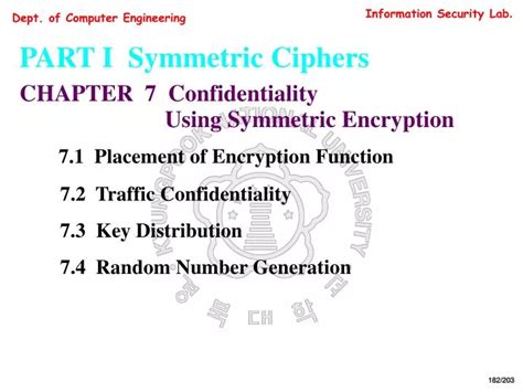 Ppt Part I Symmetric Ciphers Chapter 7 Confidentiality Powerpoint Presentation Id6167347