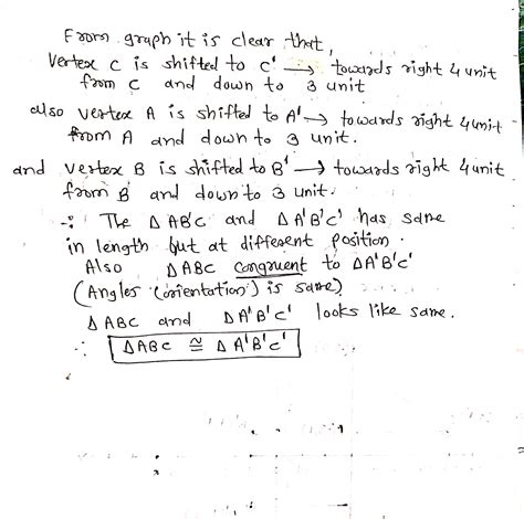 [solved] Part A If ∆abc Is Translated According To The Rule X Y → X 4 Y − 3 To Form ∆a
