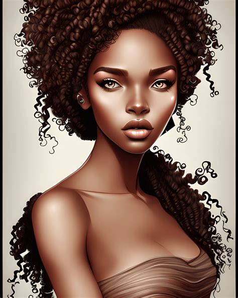 African American Woman Charlie Bowater Digital Illustration · Creative