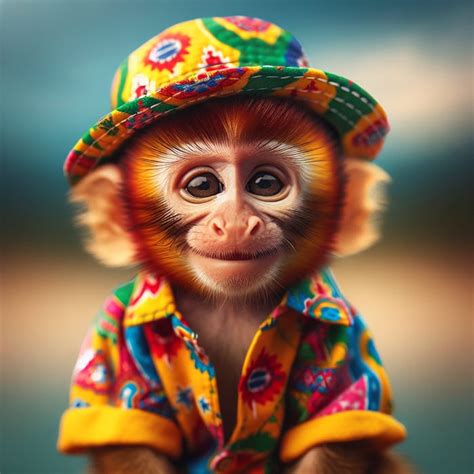 Vibrant Brazilian Monkey In Traditional Shirt Ai Art Generator Easy
