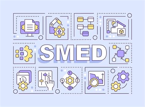 premium vector smed word concepts blue banner