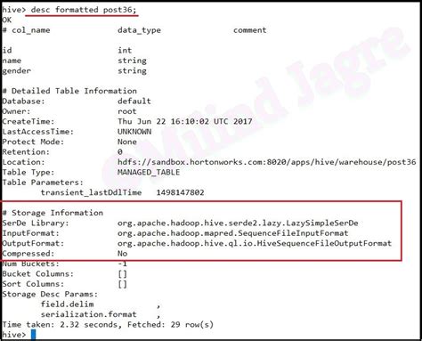 Post 36 Hdpcd Specifying Storage Format Of A Hive Table The Milind Jagre Enterprise