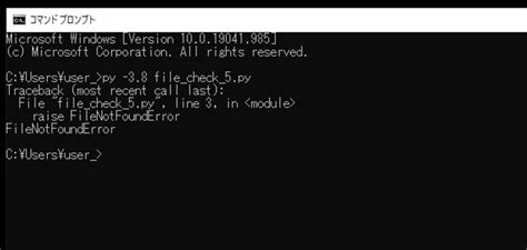 PythonでのFile does not existファイルが存在しない Men of Lettersメンオブレターズ 論理的思考 業務改善 プログラミング
