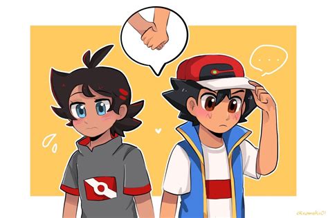 Images Tagged With Digital Art Goh X Ash Pokemon Kamskii On Tumblr