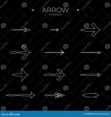 Line Arrow Icon Set Line Icons Collection Modern Vector Symbols