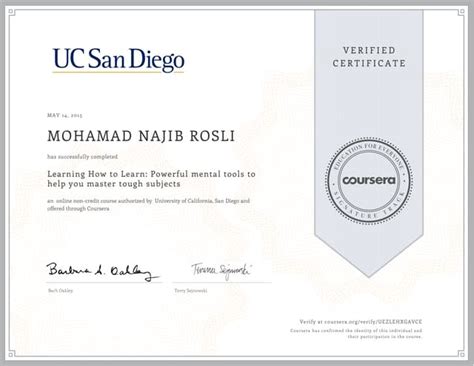 Learning How To Learn Uc San Diego Coursera Ppt
