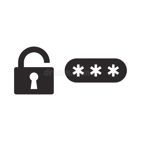 Password Security Symbol Design Stock Vector Illustration Of Flat