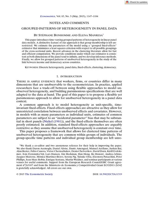 Grouped Patterns Of Heterogeneity In Panel Data Download Free Pdf