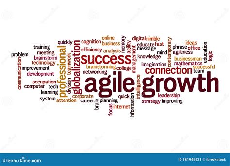 Agile Growth Word Cloud Concept Stock Illustration Illustration Of Development Information