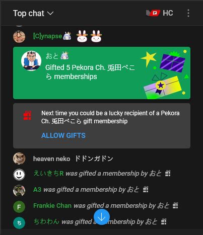 Feature Show Gifted Membership In The Chat Issue LiveTL HyperChat GitHub