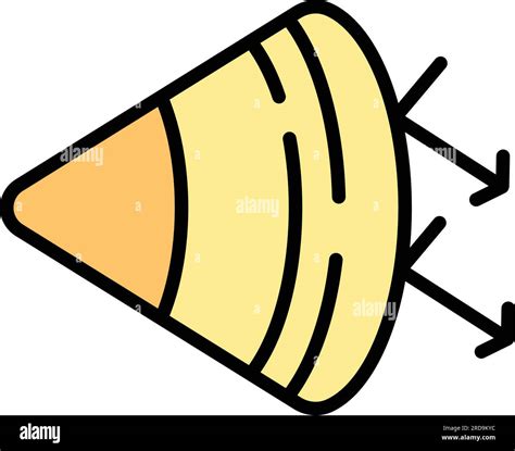 Visual Perception Icon Outline Vector Cognitive Sensory Health Process Color Flat Stock Vector