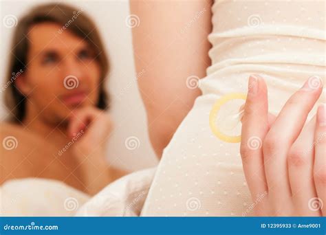Attempting Sex Using A Condom Stock Image Image Of Safe Protection