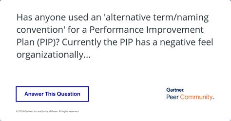 Has Anyone Used An Alternative Term Naming Convention For A Performance Improvement Plan Pip