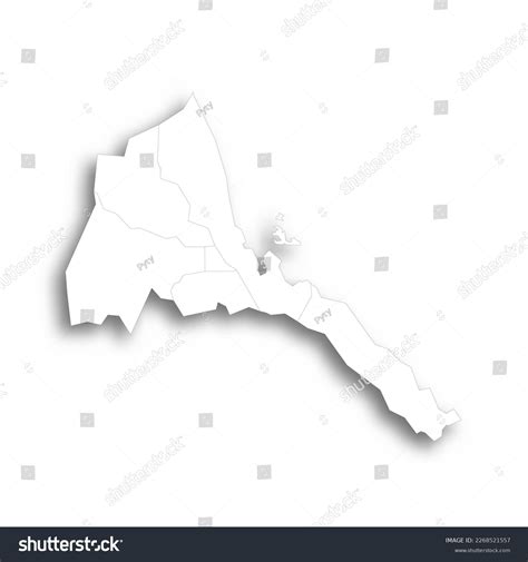 Eritrea Political Map Administrative Divisions Regions Stock Vector Royalty Free 2268521557
