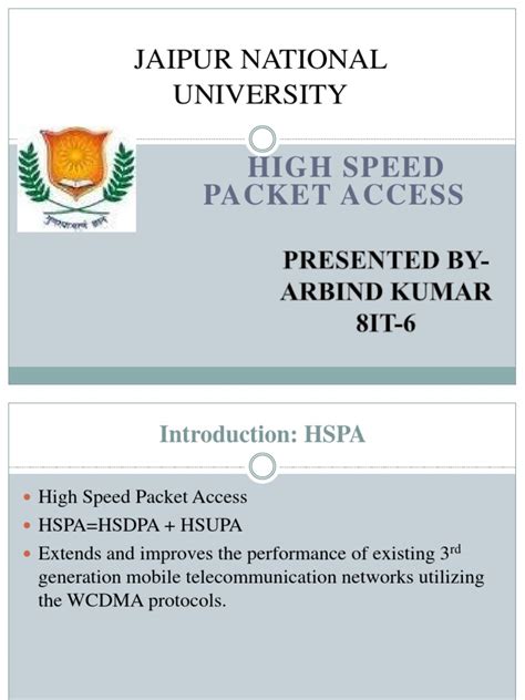 jaipur national university high speed packet access pdf high speed