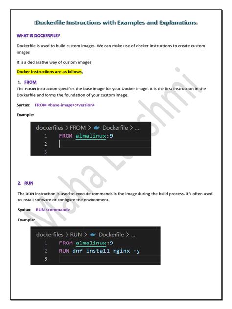 Dockerfile Instructions Ghh Pdf Computer Engineering Computing