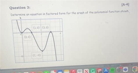 [solved] Math Determine An Equation In Factored Form For Th