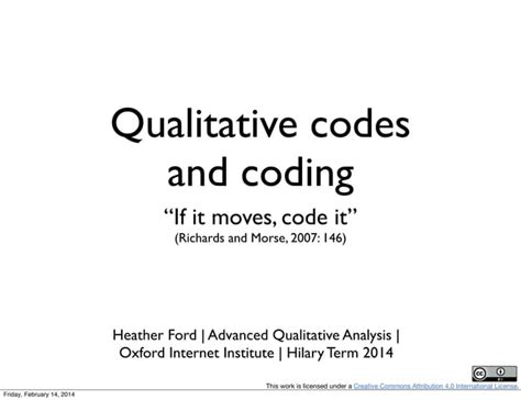 Qualitative Codes And Memos Ppt