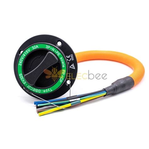 Type 2 Ac Charging Socket 16a 250v Iec 62196 Single Phase Ev Charger With 0 5m Cable For Vehicle End