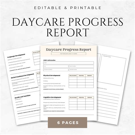 Daycare Progress Report Template Printable Preschool Progress Report