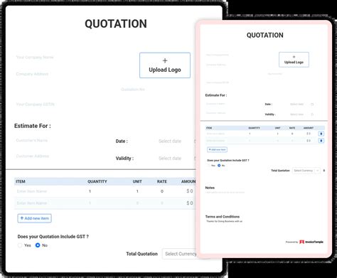 Quotation Design 40 Free And Customizable Quote Templates Jotform