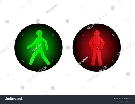 Pedestrian Traffic Light Vector Illustration Stock Vector Royalty Free