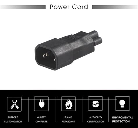 Iec Connector 3 Pin Iec Socket C14 To C5 250v Black Straight Extension Power Adapter Buy Iec