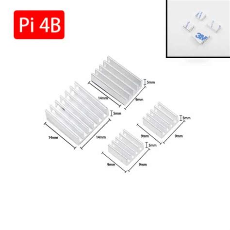 Kit De Dissipadores De Calor Para Raspberry Pi 4 4 Unid