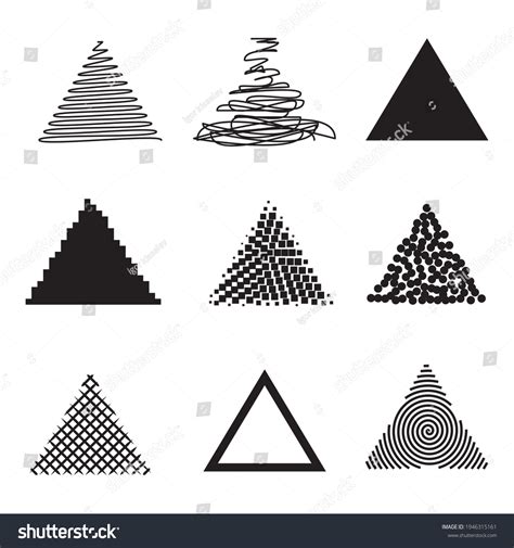 Triangular Pattern Recognition Training Dataset Machine Stock Vector