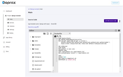 Source Code Editor Doprax
