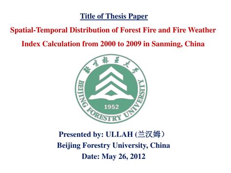 Pdf Spatial Temporal Distribution Of Forest Fire And Fire Weather Index