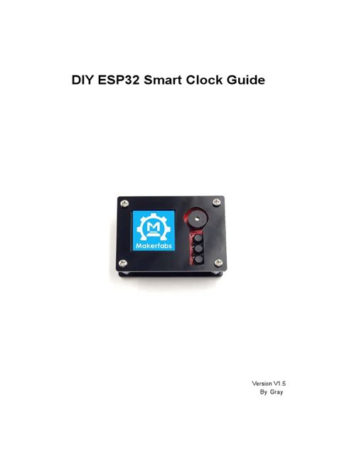 diy esp32 smart clock kit guide pdf soldering printed circuit board