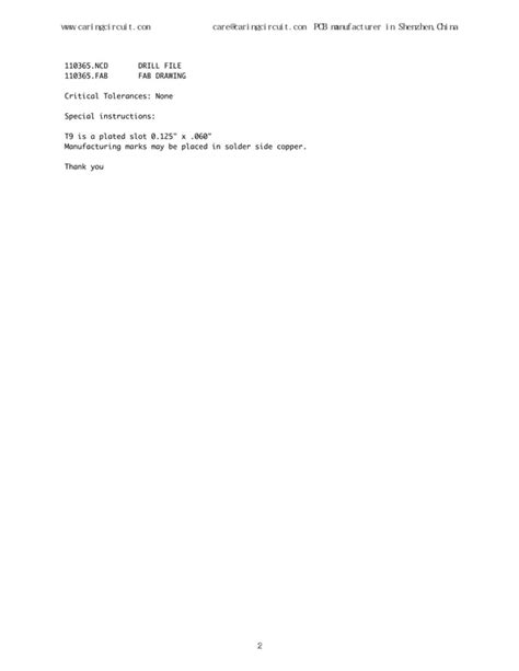 Pcb Gerber Files Readme Sample In Pcb Design Caring Circuit
