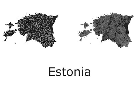 Premium Vector Estonia Vector Maps With Administrative Regions