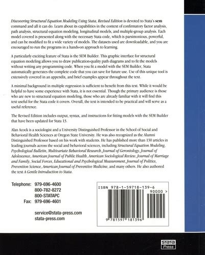 Discovering Structural Equation Modeling Using Alan C Acock Livres Furet Du Nord