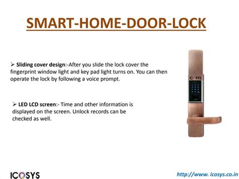 Smart Home Door Lock Pptx Home Security Home And Garden
