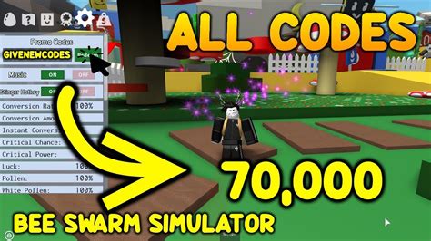 ALL CODES IN BEE SWARM SIMULATOR YouTube