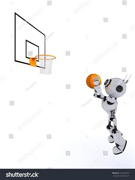 3d Render Robot Basketball Player Stock Illustration 334263545 Shutterstock